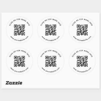 Scan Me For More Info Professional Company QR Code Classic Round ...