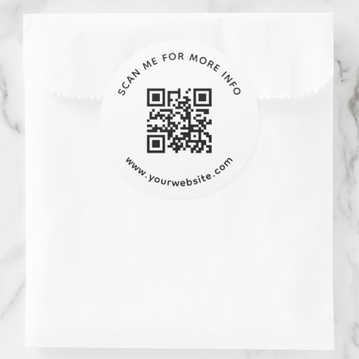 Scan Me For More Info Professional Company QR Code Classic Round ...