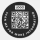 Scan Me Logo Business QR Code Scannable Classic Round Sticker | Zazzle