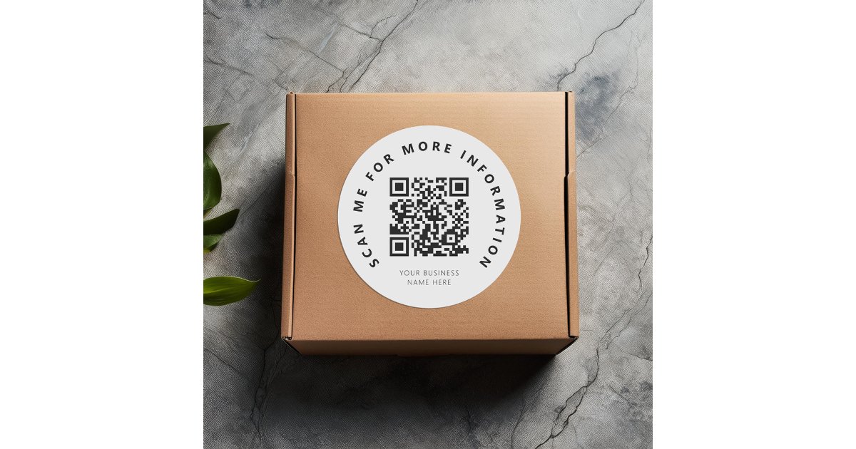 Scan Me QR Code Scannable Classic Round Sticker | Zazzle