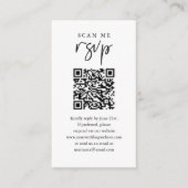 Scan Me RSVP Wedding QR Code RSVP Enclosure Card | Zazzle