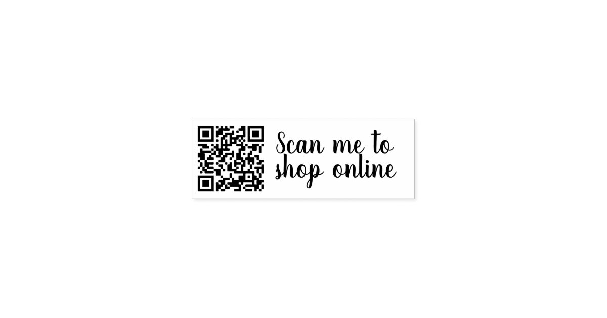 Scan Me To Shop Your QR Code Self-inking Stamp | Zazzle