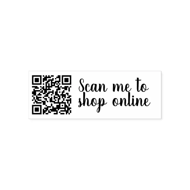 Scan Me To Shop Your QR Code Self-inking Stamp | Zazzle