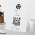 Scan Me To View Menu Order QR Code Pedestal Sign | Zazzle