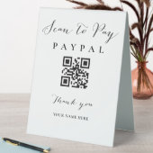 Scan Pay QR Code Sign Wedding Bar Valet Business | Zazzle