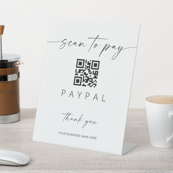 Scan Payment QR Code Sign Mobile Checkout Business | Zazzle