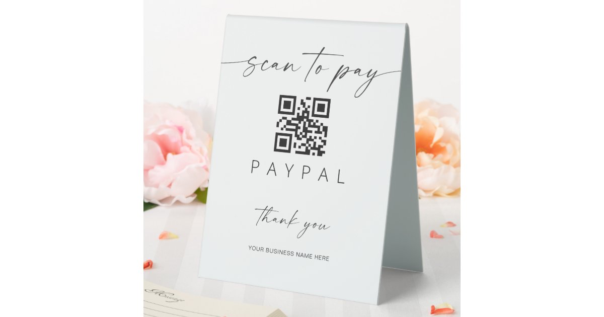 Scan Payment QR Code Sign Mobile Checkout Business | Zazzle