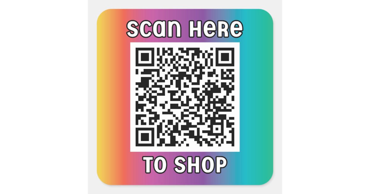 Scan QR code Classic Square Sticker | Zazzle