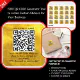 Scan QR Code Discount CUSTOM BRANDED Gold Square Sticker | Zazzle