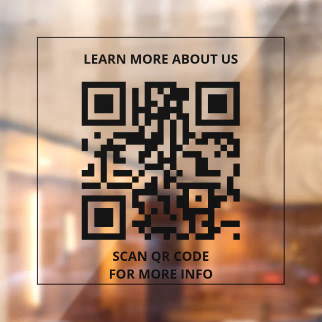 Scan qr code for more info window cling | Zazzle