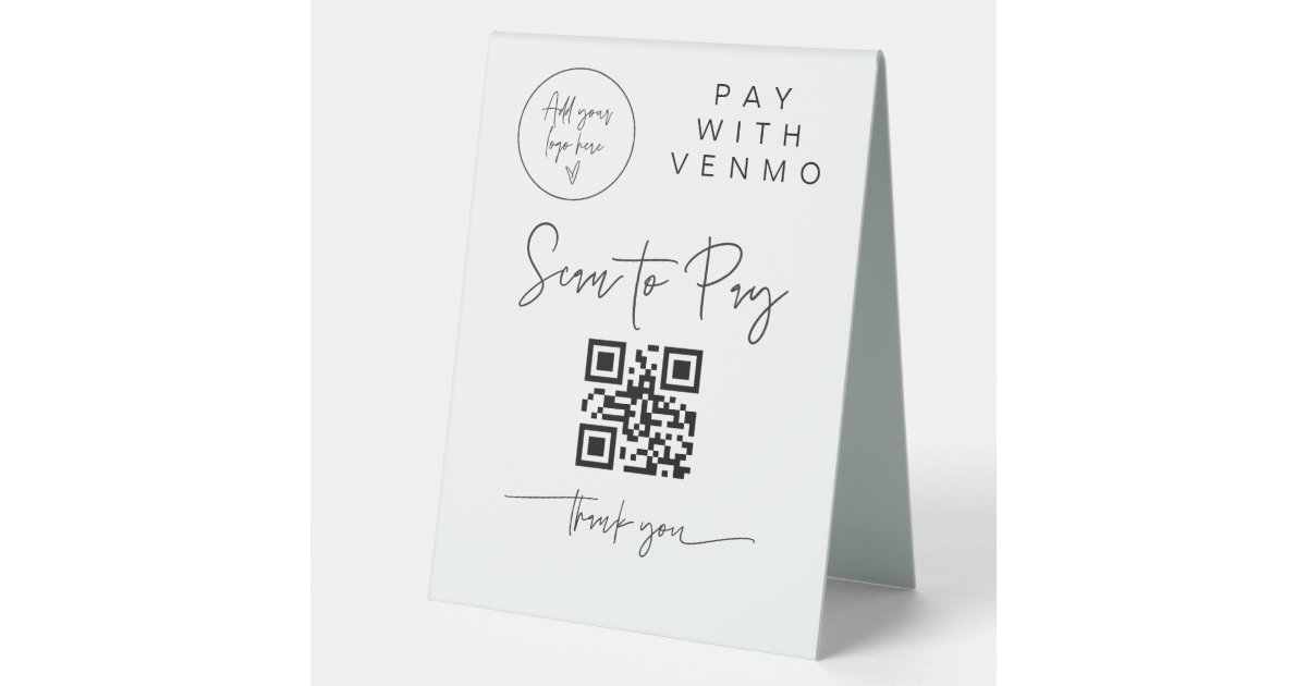 Scan QR Code Sign Wedding Bar Valet Business G400 | Zazzle