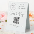 Scan QR Code Sign Wedding Bar Valet Business G400 | Zazzle
