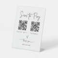 Scan QR Code Sign Wedding Bar Valet Business G400 | Zazzle
