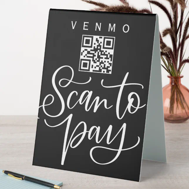 Scan QR Code Sign Wedding Bar Valet Business G400 | Zazzle