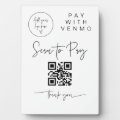Scan QR Code Sign Wedding Bar Valet Business G400 Plaque | Zazzle