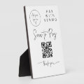 Scan QR Code Sign Wedding Bar Valet Business G400 Plaque | Zazzle