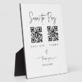 Scan QR Code Sign Wedding Bar Valet Business G400 Plaque | Zazzle