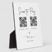 Scan QR Code Sign Wedding Bar Valet Business G400 Plaque | Zazzle