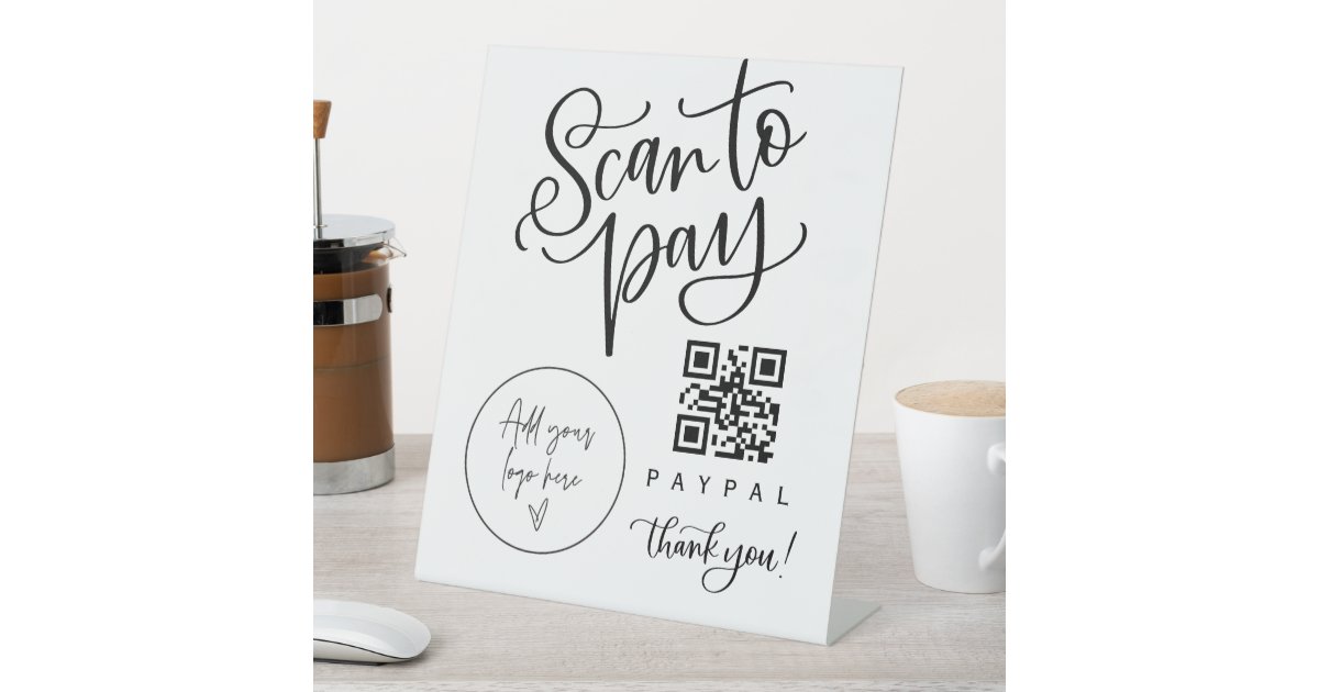 Scan QR Code Sign Wedding Bar Valet Business Pay | Zazzle