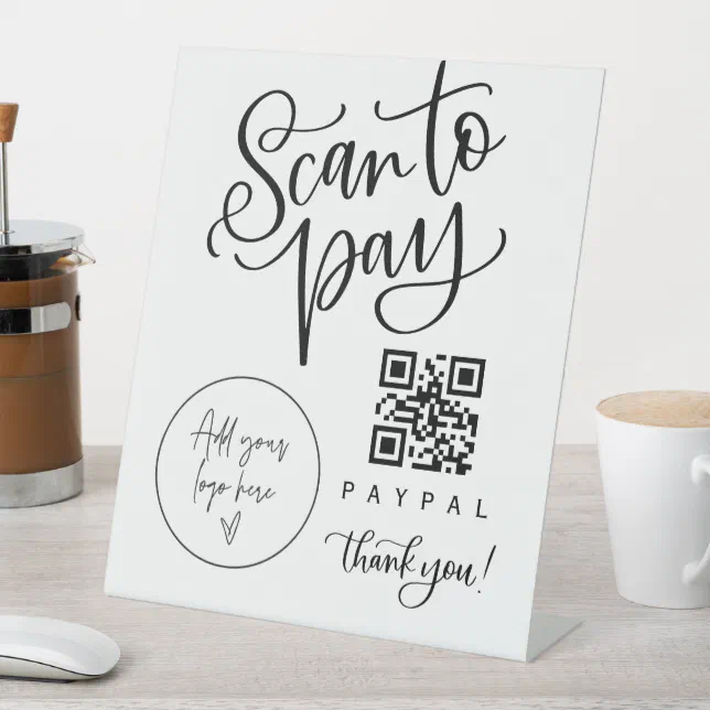 Scan QR Code Sign Wedding Bar Valet Business Pay | Zazzle