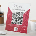 Scan to BOOK an appointment QR code Pedestal Sign | Zazzle