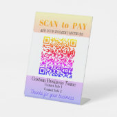 Scan to Pay Here Sign Custom QR Code | Zazzle