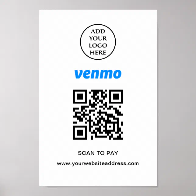 Scan To Pay Logo Here Business Company Corporate Poster | Zazzle