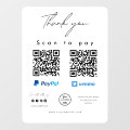 Scan to Pay Logo Paypal Venmo QR Code Thank you Window Cling | Zazzle