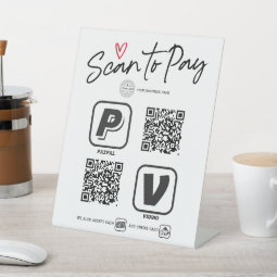 Scan to pay QR code payment option Modern sign | Zazzle