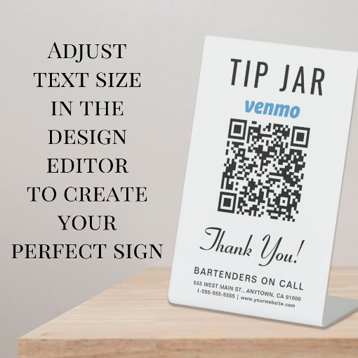 Scan to Pay Venmo QR Code Pedestal Sign | Zazzle