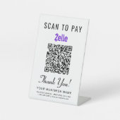 Scan to Pay Zelle QR Code Pedestal Sign | Zazzle