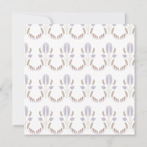 Scandi Folk Flowers in Lilac Casual Square Wedding Invitation | Zazzle