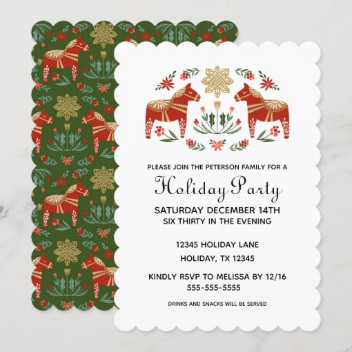 Scandi Holiday Party Invitation | Zazzle