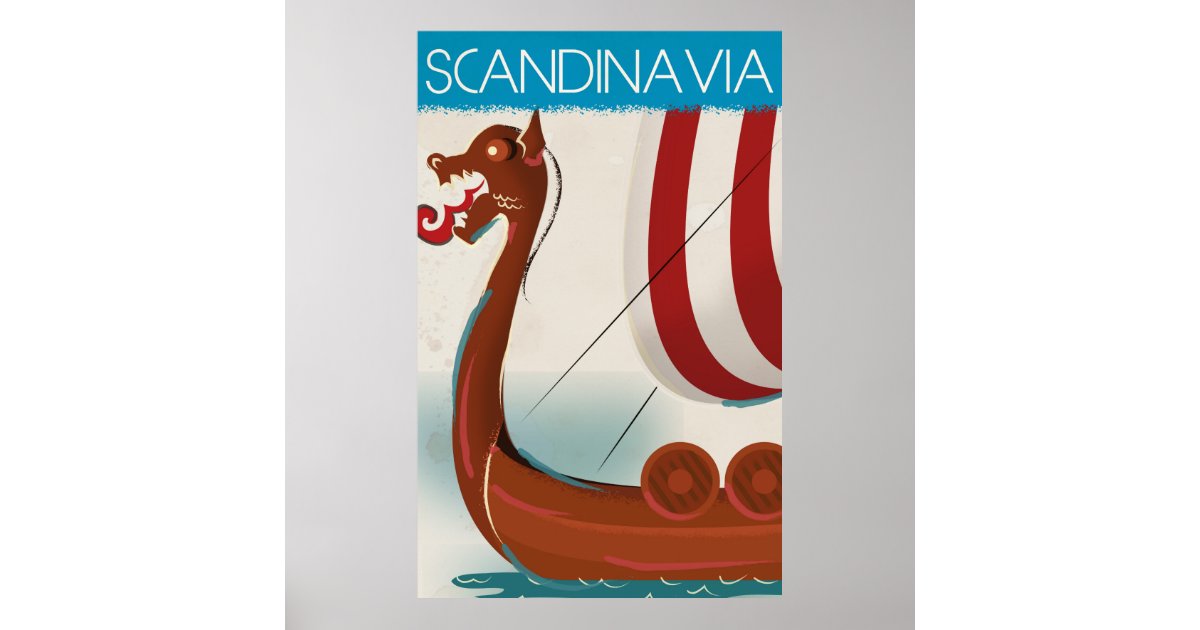Scandinavia vintage travel poster | Zazzle