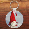 Scandinavian Christmas Gnome Keychain | Zazzle
