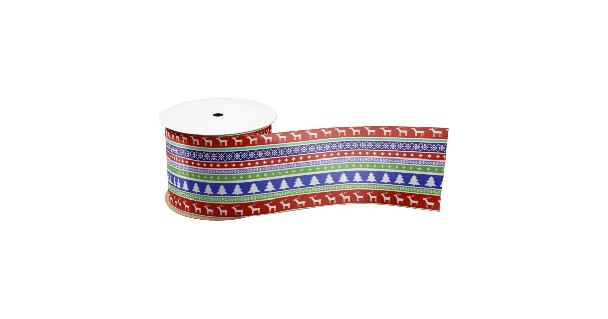 scandinavian christmas ribbon | Zazzle