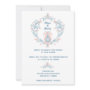 Scandinavian Folk Art Blush & Blue Wedding Invitat Invitation | Zazzle