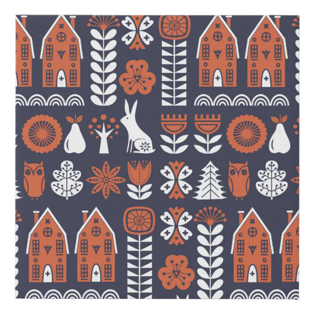 scandinavian patterns folk