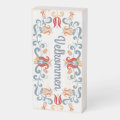 Scandinavian Folk Art Velkommen Wood Welcome Sign | Zazzle