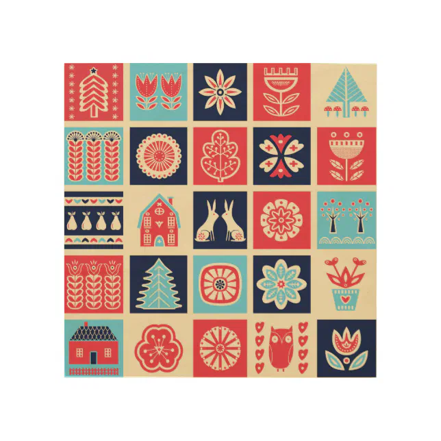 scandinavian patterns folk
