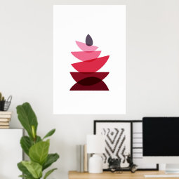 Scandinavian Geometric Rock Art Poster | Zazzle