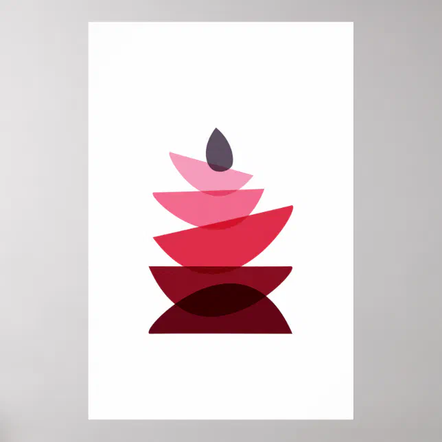 Scandinavian Geometric Rock Art Poster | Zazzle