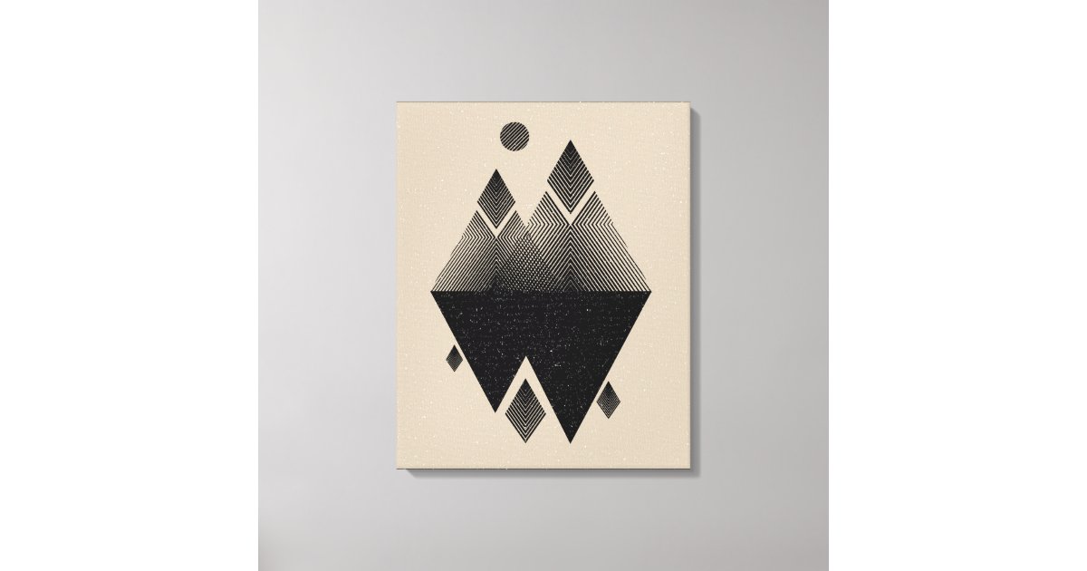 Scandinavian Inspired Triangle Design Canvas Print | Zazzle