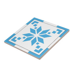 Scandinavian Light Blue Geometric Pattern Tiles | Zazzle