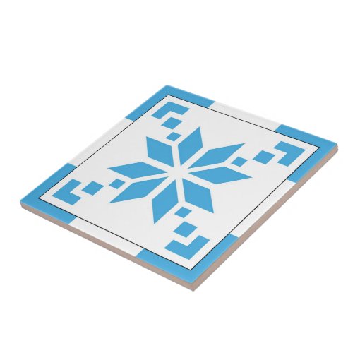 Scandinavian Light Blue Geometric Pattern Tiles | Zazzle