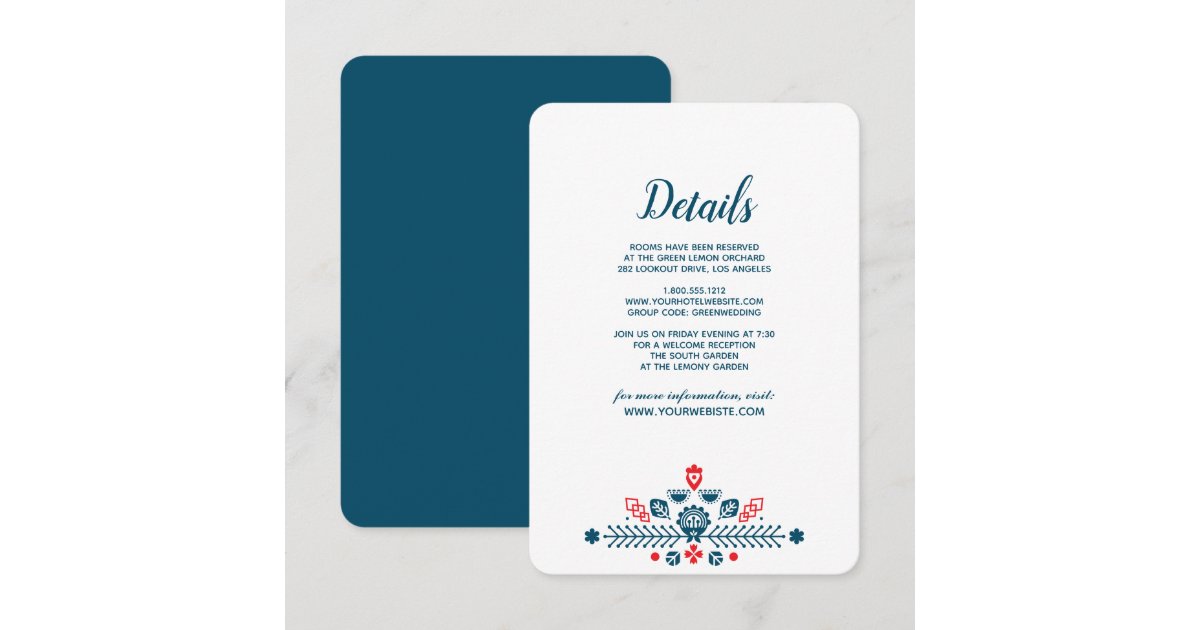 Scandinavian Love | Wedding Guest Details Invitation | Zazzle