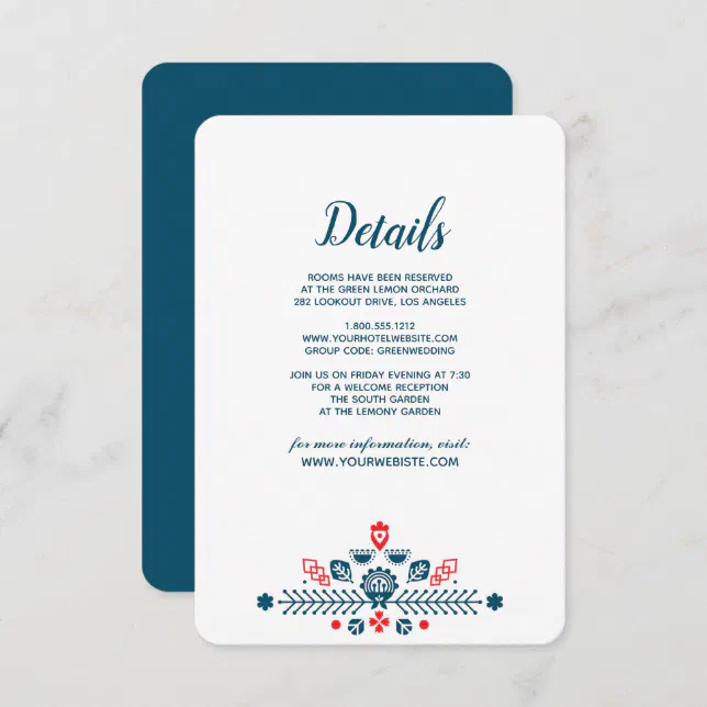 Scandinavian Love | Wedding Guest Details Invitation | Zazzle