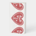 Scandinavian Modern Red Heart Wooden Box Sign | Zazzle