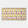 Scandinavian Style Col on Crm Flower Rpt Pattern Desk Mat | Zazzle