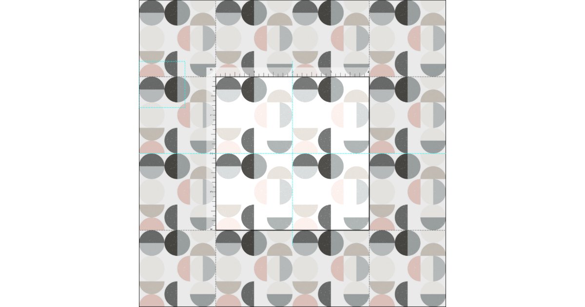 Scandinavian Style Semi-Circle Pattern Fabric | Zazzle